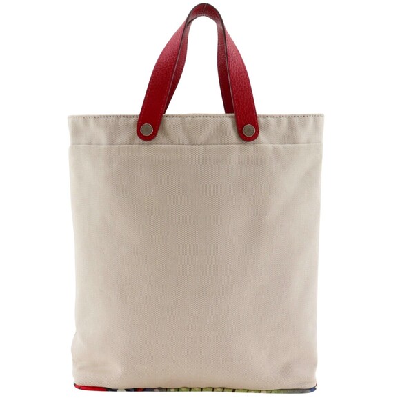 Hermes | Bags | Hermes Petit Ash Handbagtote Bag Toile H X Silk Beige ...